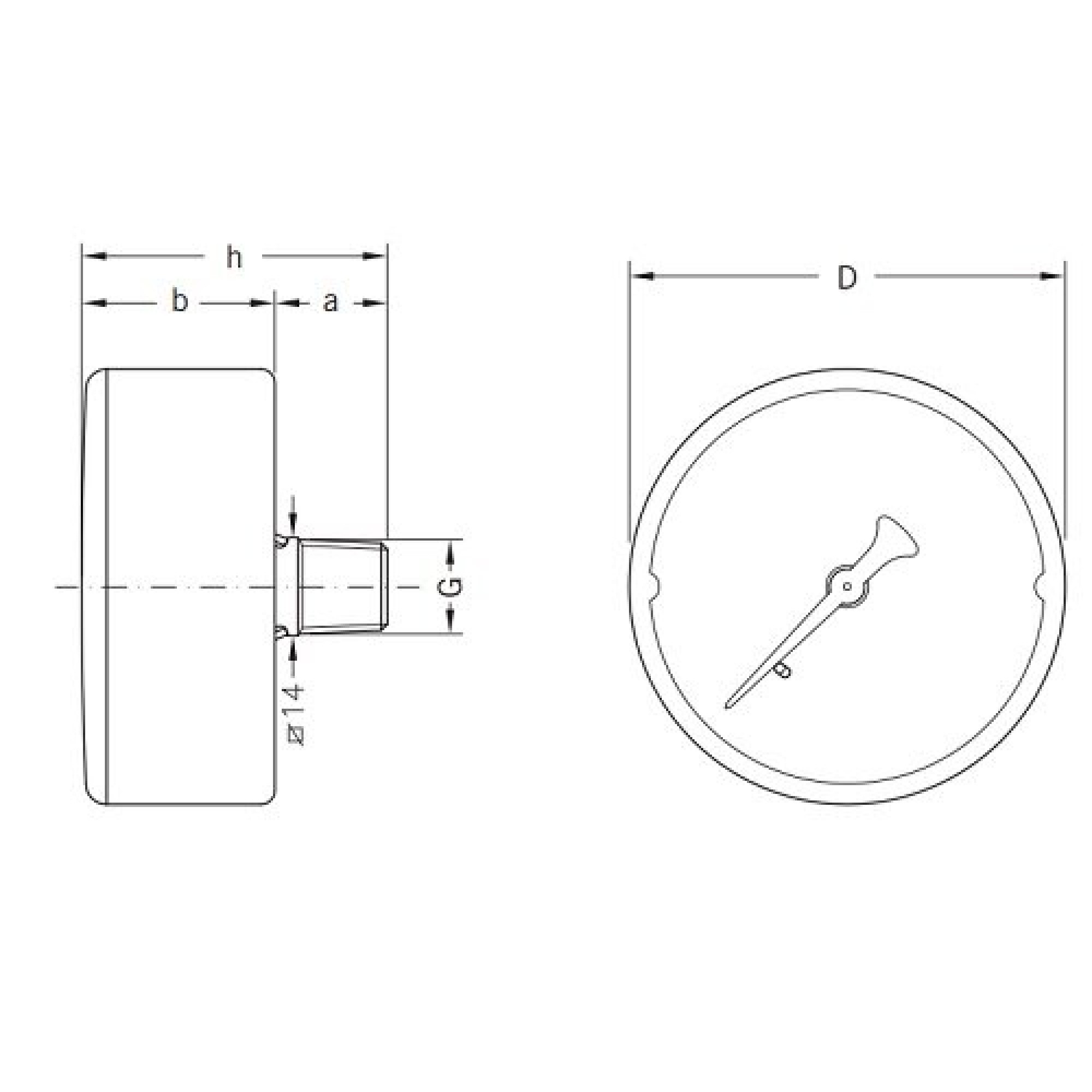 Axial manometer Cewal, Rear connection – Labākā cena & bezmaksas ...